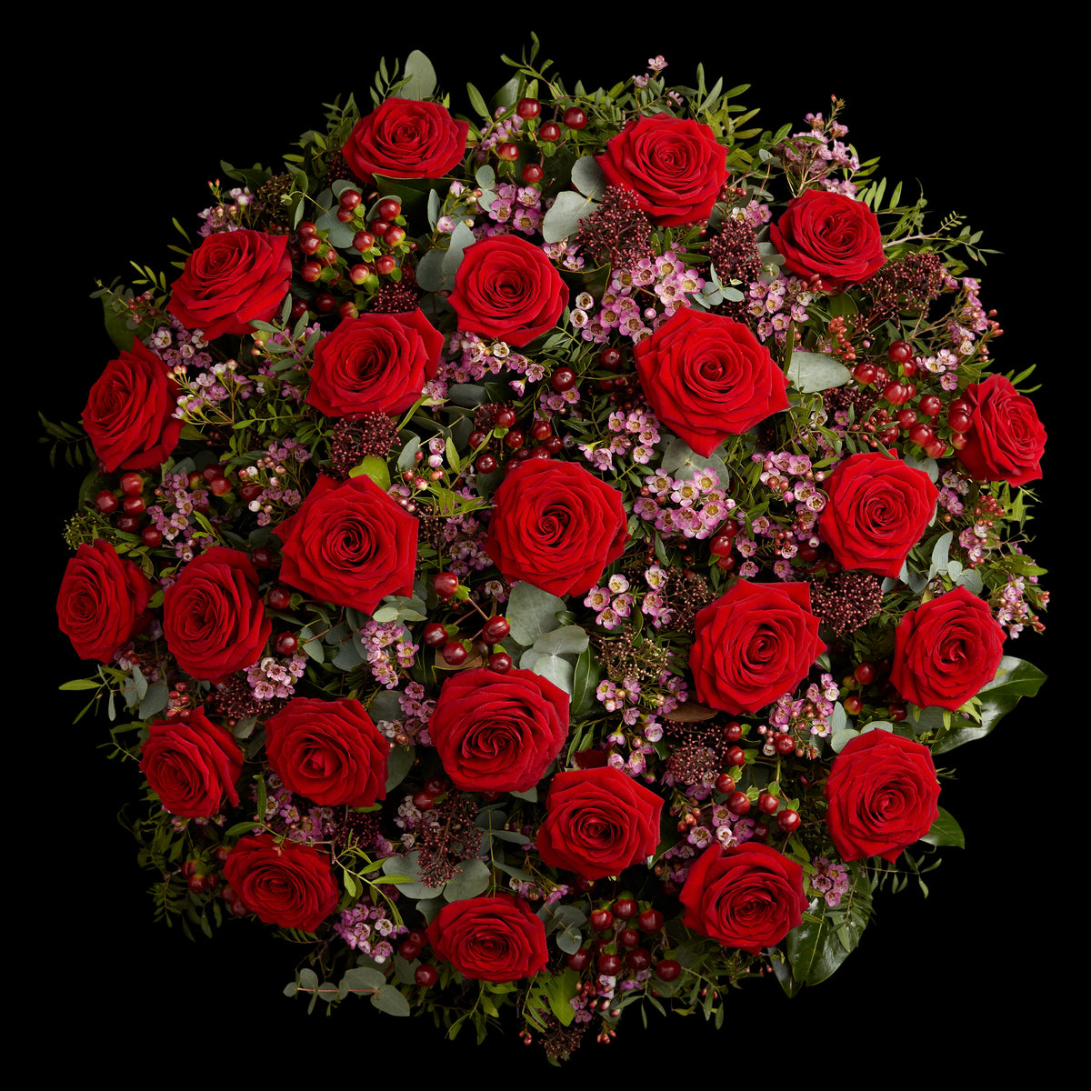 Medium Red Rose Bouquet – Neill Strain Floral Couture